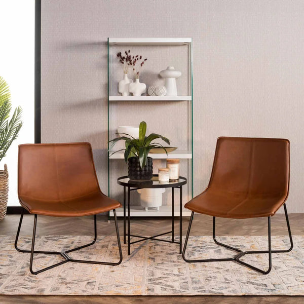 Decofurn Axel Leather Touch Chair Decofurn Furniture