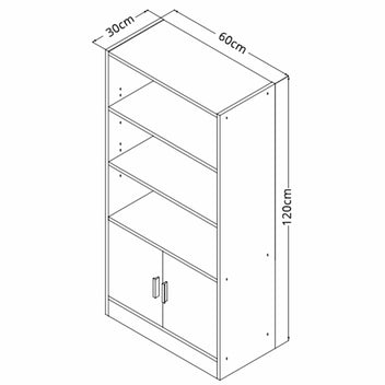 Decofurn | Cyrus 2 Door 3 Shelf Bookcase | R849 Save 10% – Decofurn ...
