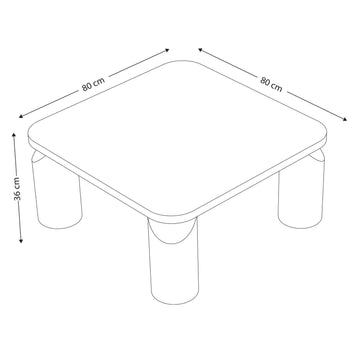 Decofurn | Deva 80x80cm Solid Wood Coffee Table-dark Brown – Decofurn ...