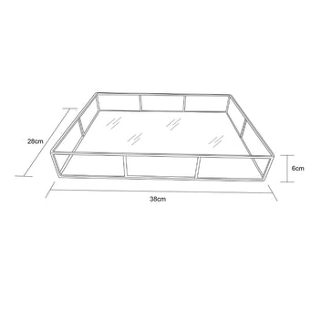 Decofurn | Ray Single Rectangle Tray Mirror Trays | R199 – Decofurn ...
