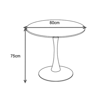 Decofurn | Remy 80cm Round Stone Top Dining Table | R1199 – Decofurn ...