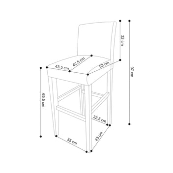 Decofurn | Tom Fabric Kitchen Stool | R999 Save 15% – Decofurn Furniture