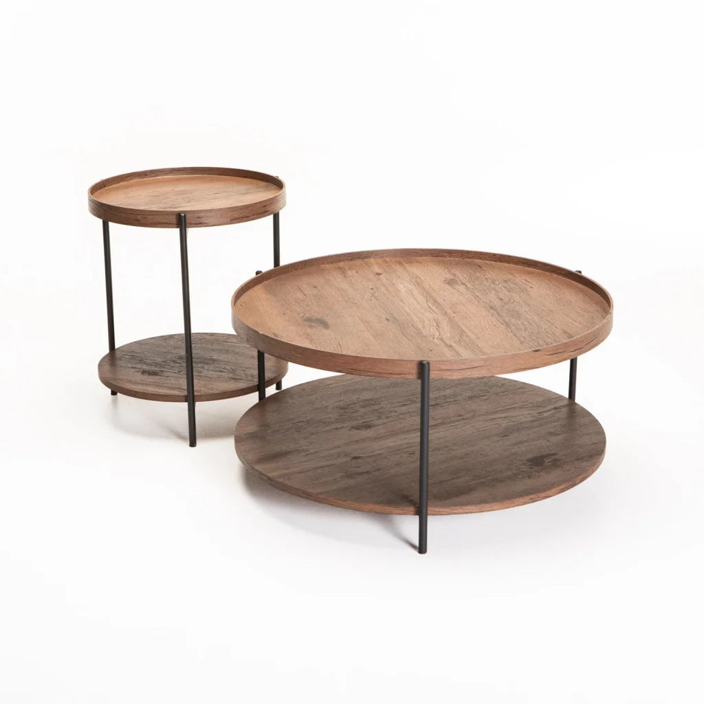 Decofurn | Daisy Side Table & Coffee Table Combo - Walnut – Decofurn ...