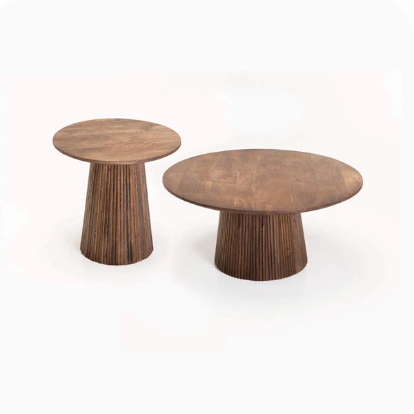 Decofurn | Goa Side Table & Coffee Table Combo - Light – Decofurn Furniture
