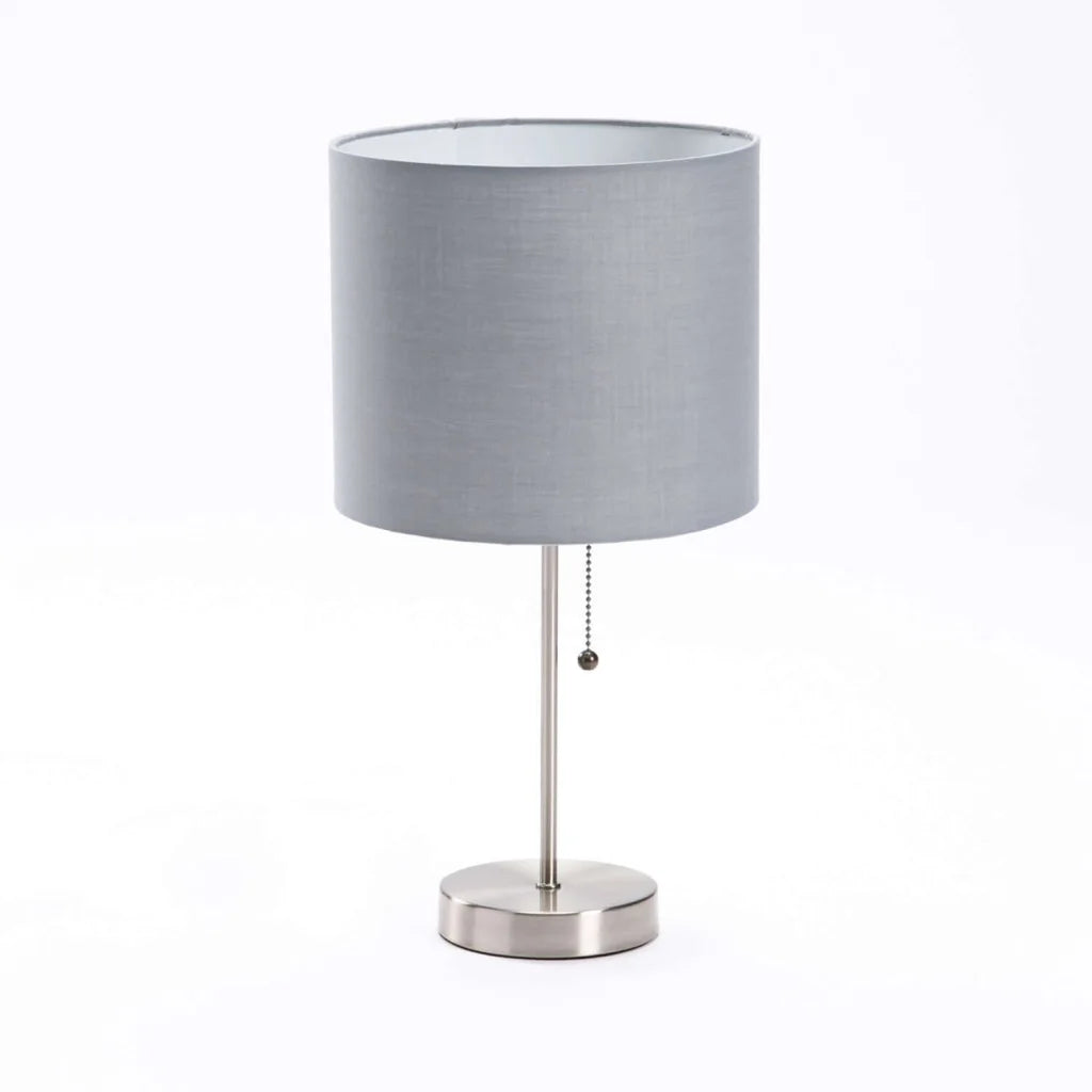 Decofurn | Table Lamp Metal Base Grey Fabric Shade | R269 – Decofurn ...