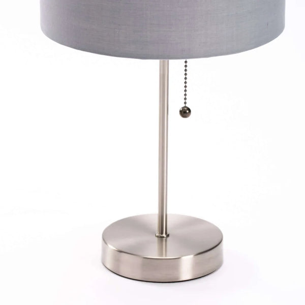 Decofurn | Table Lamp Metal Base Grey Fabric Shade | R269 – Decofurn ...