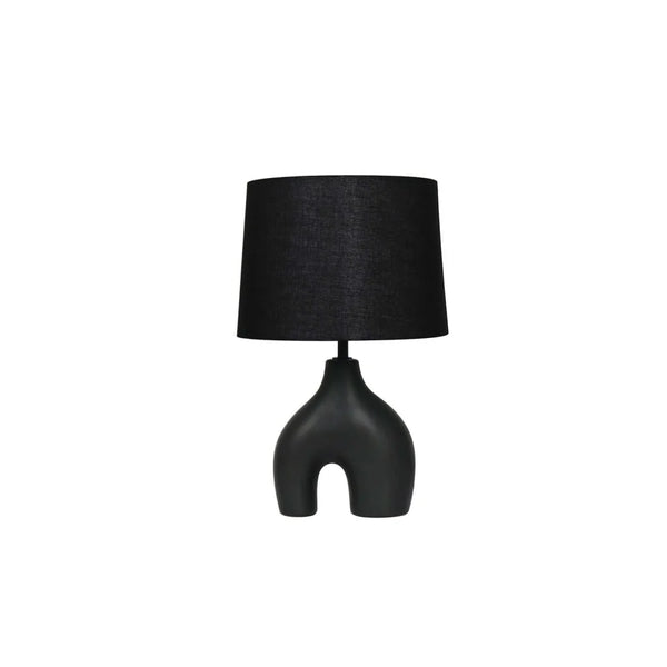 Decofurn | Table Lamp u Shape Black Black Fabric Shade – Decofurn Furniture