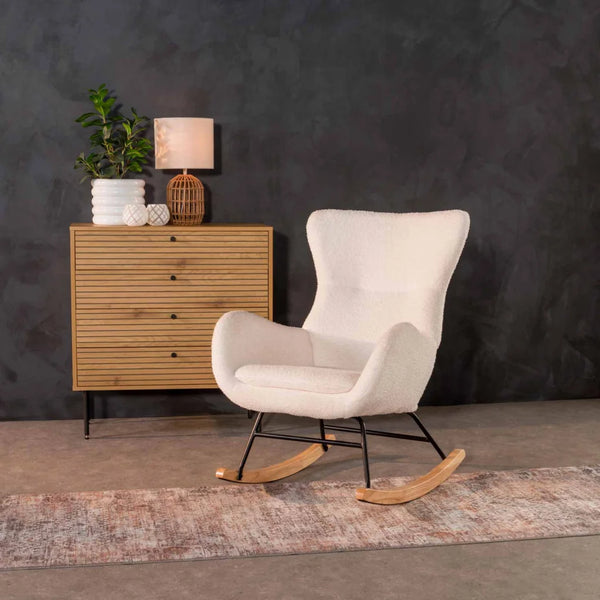 Decofurn | Lulu Fleece Rocking Chair - Cream | R2199 Save – Decofurn ...