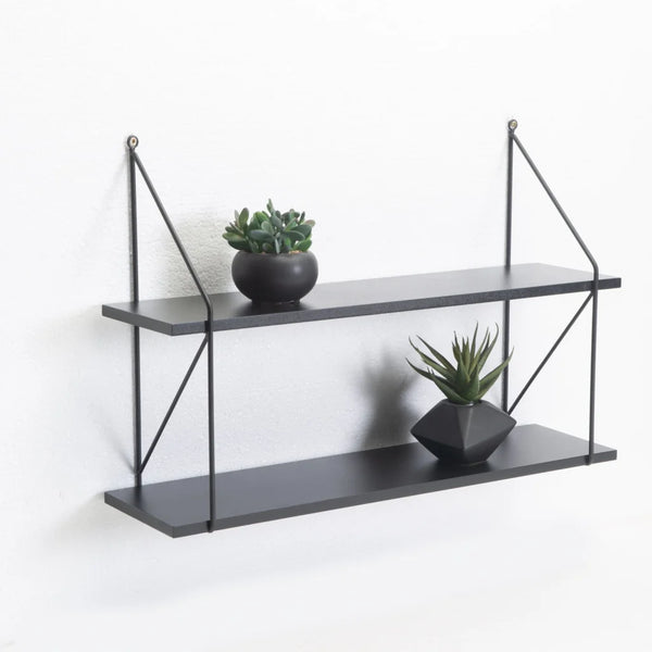 Decofurn | Wall Shelf - Black 2 Shelf | R259 Save 10% – Decofurn Furniture